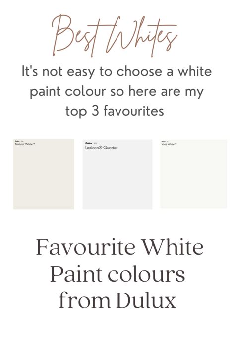 Dulux White Paint Colours