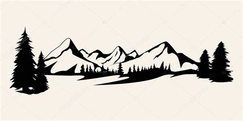 Siluetas montañosas Montañas vector Montañas vector de elementos de