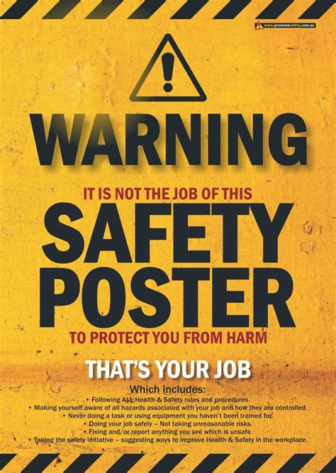 A3 Size Workplace Safety Poster Reminding Workers That They Need To Be