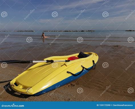 Yellow Kayak On The Shore Editorial Image Image Of Shore 159172590