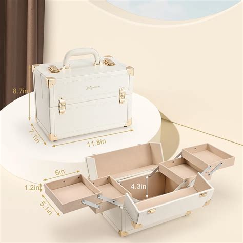 Joligrace Estuche de tren de maquillaje grande portátil organizador