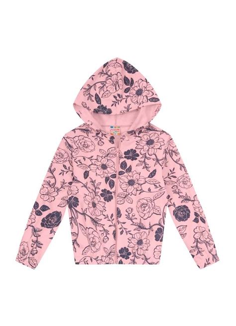 Jaqueta De Moletom Infantil Menina Rosa Brandili