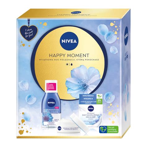 NIVEA HAPPY MOMENT Zestaw prezentowy Komplet kosmetyków dla kobiety