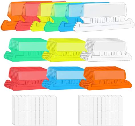 Menkey File Folder Tabs Sets Multicolor Hanging File Folder