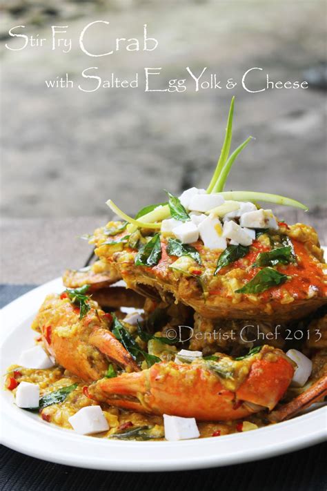 Stir Fry Crab With Salted Egg Yolk And Cheese Sauce Recipe Ala Dentist