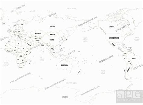World Map Asia Australia And Pacific Ocean Centered High Detailed