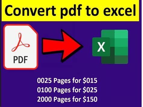 Your Pdf File Convert Into Excel Upwork
