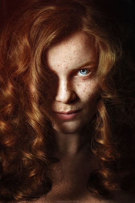 Burning Eyes By Ravena July Black Hair And Freckles Gorgeous Redhead Redheads