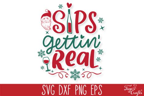 Sips Getting Real Christmas SVG Graphic By Anastasia Feya Creative