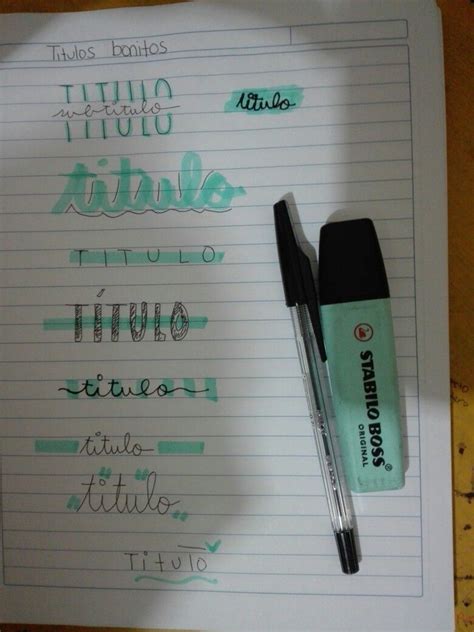Con Stabilo Boss Y Lapiceros Pilot Bullet Journal Headers And Banners