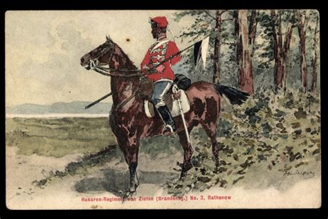 Regiments Ansichtskarte Postkarte Rathenow Zieten Akpool De