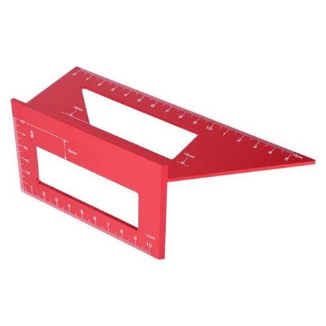 Règle d angle carré jauge d angle 45 90 degrés couleur rouge pratique