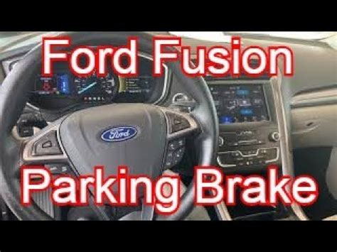 Park Brake Malfunction Service Now Ford Fusion