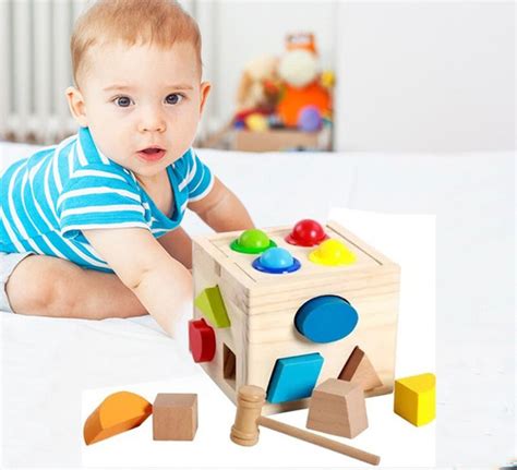 Cubo Madera Didactico Bebe Multifuncional Montessori Encajar MercadoLibre