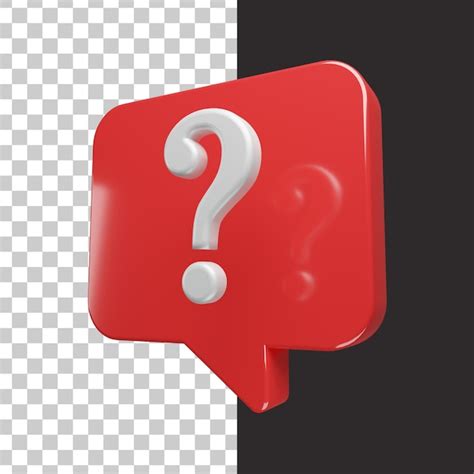Ponto de interrogação na renderização 3d PSD Premium