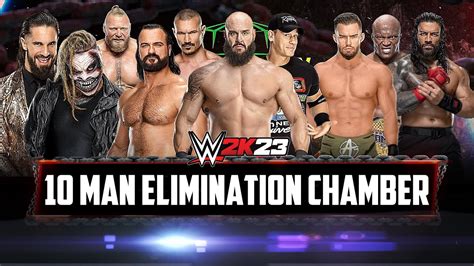 10 Man Elimination Chamber Match Concept WWE 2K23 YouTube