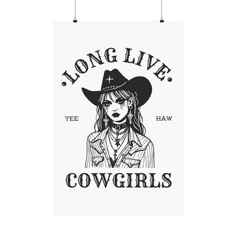 Long Live Cowgirls Design Matte Vertical Posters Etsy