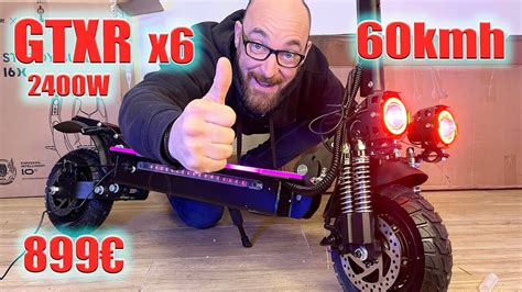 nouvelle trottinette électrique X6 pro x6 chez GTXR en test ici et