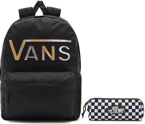 Plecak szkolny Vans Realm Flying V Black Tie Dye Piórnik OTW Pouch