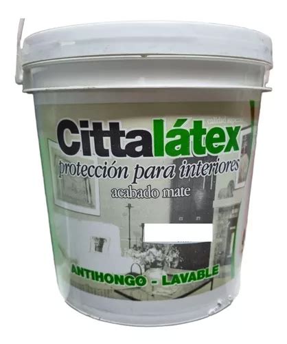 Latex Acrílico Interior Antihongo Blanco Mate 10l Cittalatex