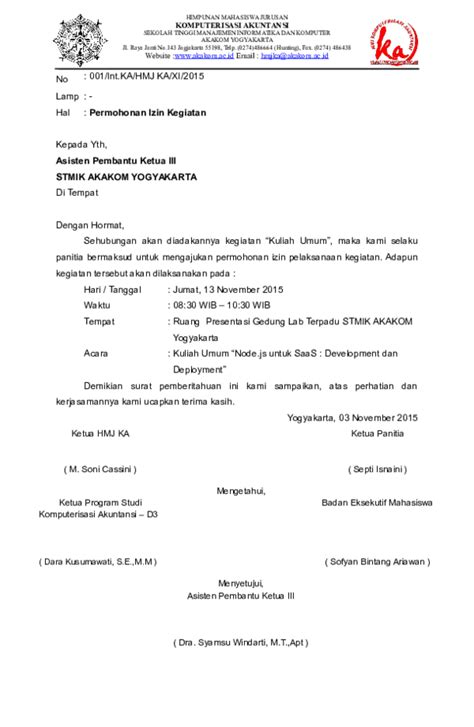 Detail Contoh Surat Izin Kegiatan Kampus Koleksi Nomer 19