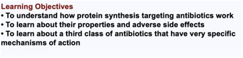 Protein Synthesis Inhibitors Flashcards Quizlet