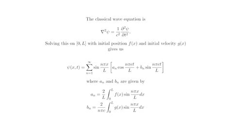 the one dimensional classical wave equation youtube