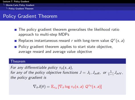 policy gradient methods