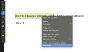 How To Change The Highlight Color In Adobe Acrobat Reader