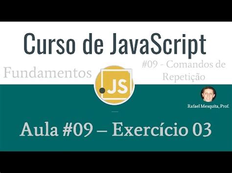 Curso de JavaScript Aula 09 Exercício 03 YouTube