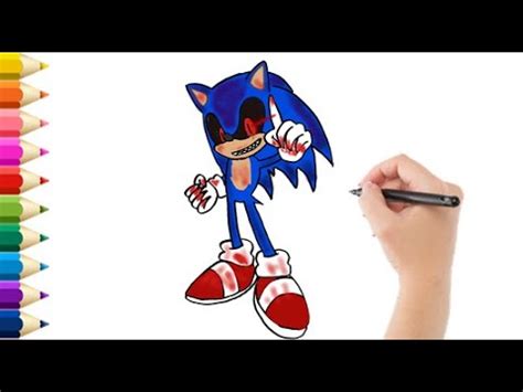 Como Dibujar A Sonic Exe I How To Draw Sonic Exe I Sonic Youtube