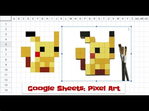 Pixel Art Google Sheets Youtube
