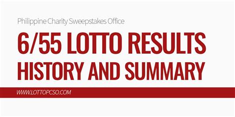 Lotto Result History Summary Official Pcso Lotto Results