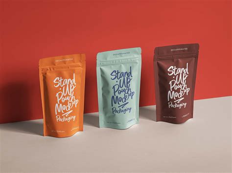 Free Stand Up Pouch Mockup Psd