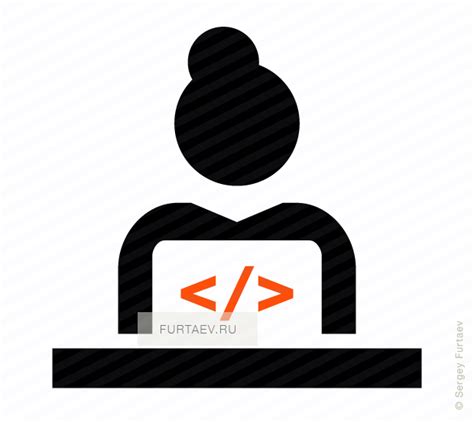 female software developer vector icon