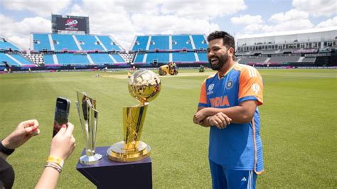T20 World Cup 2024 Rohit Sharma Marvels At Nassau County Stadium Ahead