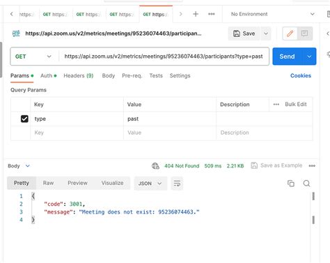 encountering error while fetching list of meeting participants even after enabling the