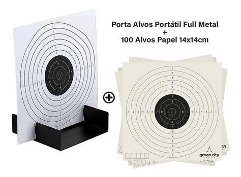 Alvo Competição Tiro Esportivo 14x14 100un Base Alvo Metal MercadoLivre