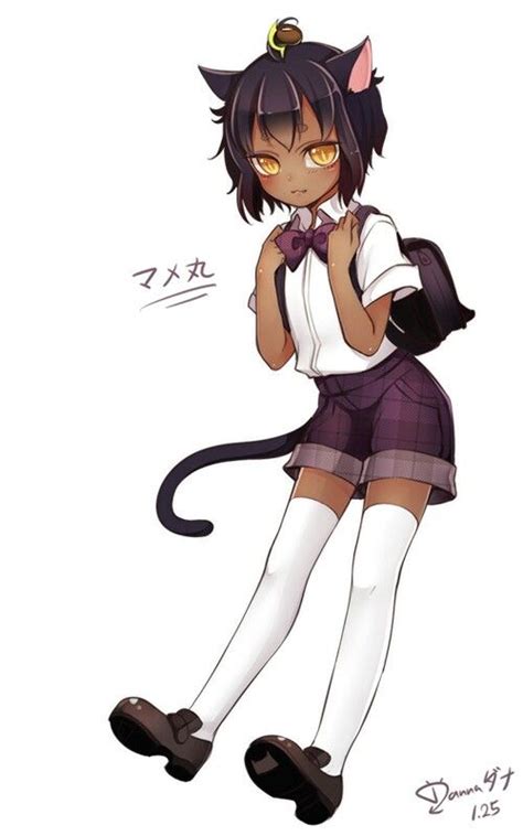 Neko Girl Cat Girl Manga Girl Black Girl Art Black Women Art Black Anime Characters Cute