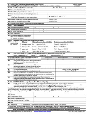 Fillable Online Transition Fcc FCC Form 499 Q Telecommunications