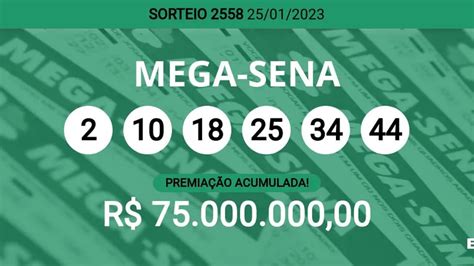 Prêmio da Mega Sena acumula e pode chegar a R 75 milhões veja dezenas