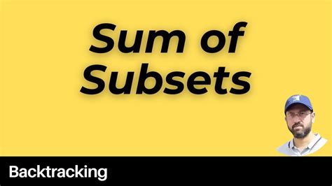 sum of subsets problem backtracking approach daa algorithm algorithms youtube