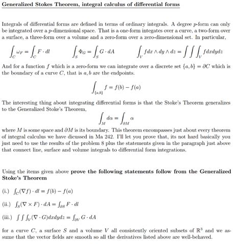 integrals of differential forms are defined in terms