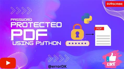 password protected pdf python pikepdf youtube youtube