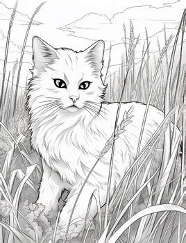 Realistic Cat Coloring Pages Vol 02 By Art Coloring Book TPT
