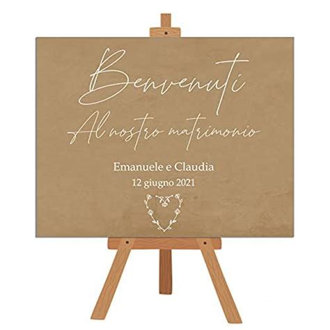Cartello Benvenuto Matrimonio Pannello Accoglienza Invitati