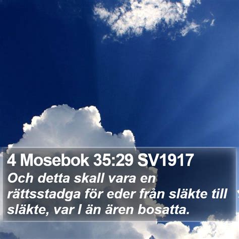4 Mosebok 35 29 SV1917 Och detta skall vara en rättsstadga för eder