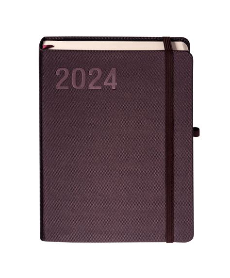 Kalendarz książkowy 2024 dzienny A5 Antra Rubi DNS brązowy Antra