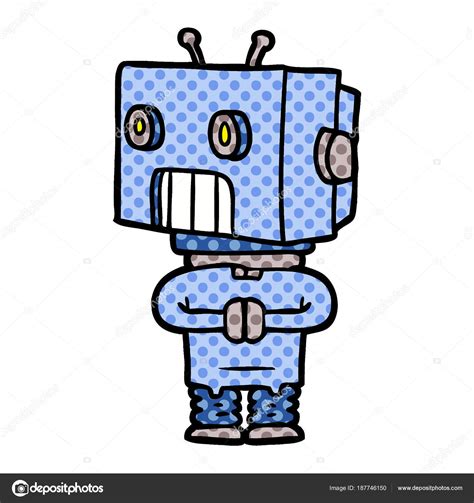Vector Illustration Cartoon Robot Stock Vector By Lineartestpilot