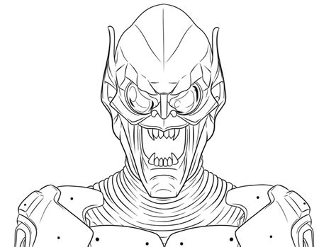 Green Goblin Spiderman Coloring Pages